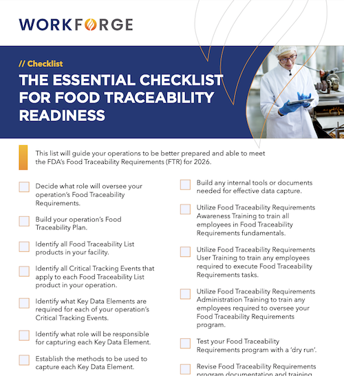 Are you prepared and able to meet food traceability requirements?